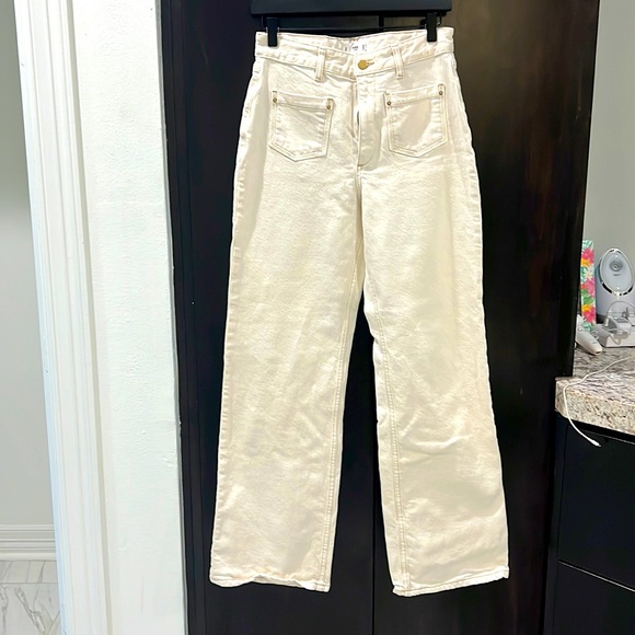 Mango | Jeans | Mango High Rise Cream Denim Wide Leg | Poshmark